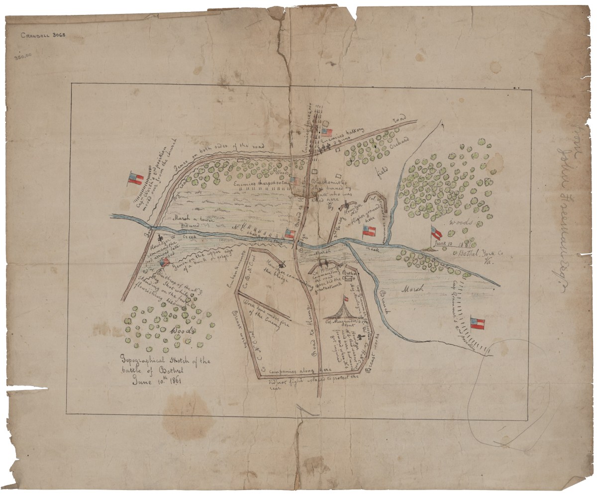 Topographical Sketch of the Battle of Bethel, June 10th 1861 – Spirit ...